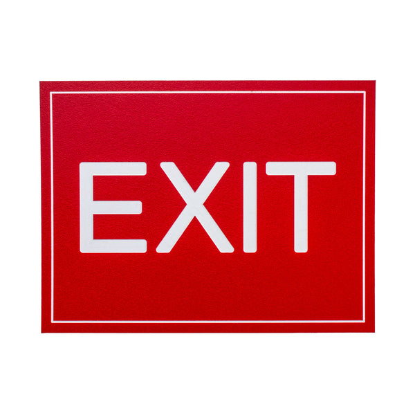 EXIT - Wall Sign 8 in. x 6 in., Red / White – Visual Management LLC